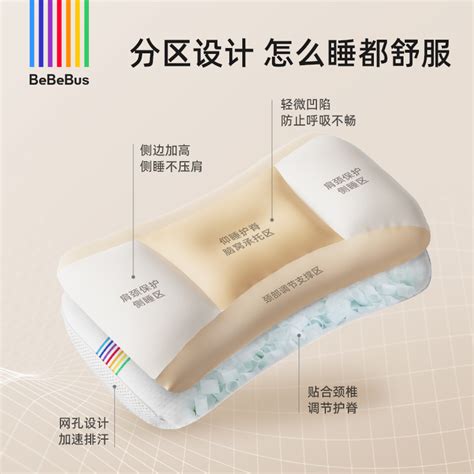 Bebebus儿童枕头1 3岁6 10岁以上宝宝枕头婴儿虎窝淘