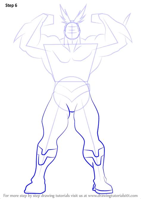Learn How To Draw All Might From Boku No Hero Academia Boku No Hero
