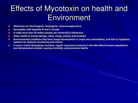 Ppt The Environmental Effects Of Mycotoxins Powerpoint Presentation