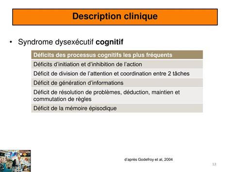 Ppt Approche Cognitive Et Comportementale Du Syndrome Dysexécutif