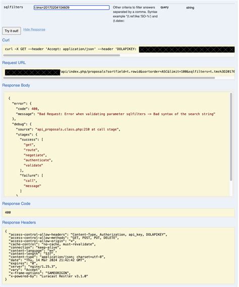Sqlfilter Proposal Timestamps Developing For Dolibarr Dolibarr