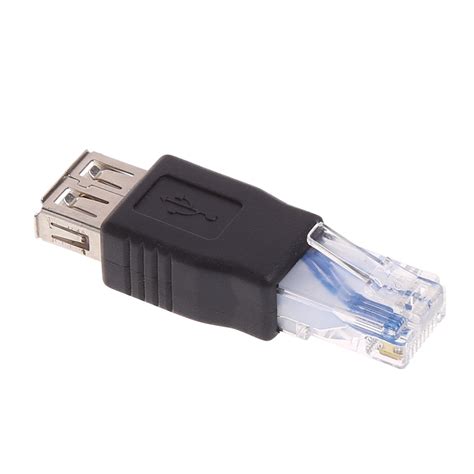 Tierpop Usb To Rj45 Adapter Usb 20 Female To Rj45 Male Crystal
