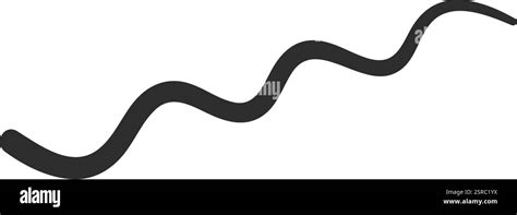 Smooth Continuous Line Creating A Gentle Wave Or Sinusoid Against A
