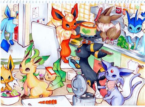 Leafeon And Flareon Love Story