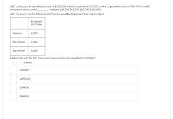 Answered ABC Company Has Operating Income Of 100 000 Interest