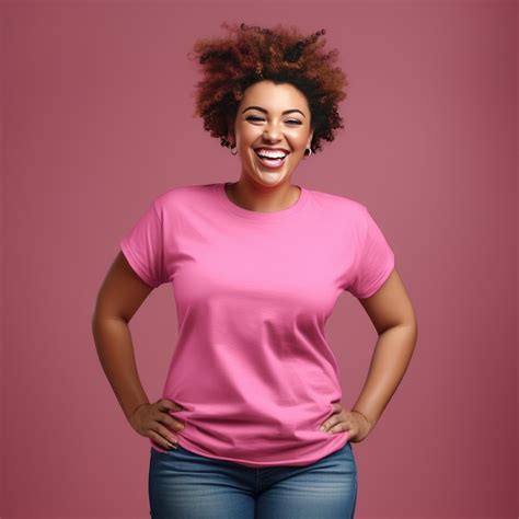 Empowering Beauty Confident Plus Size Woman Embracing Natural Hairstyle