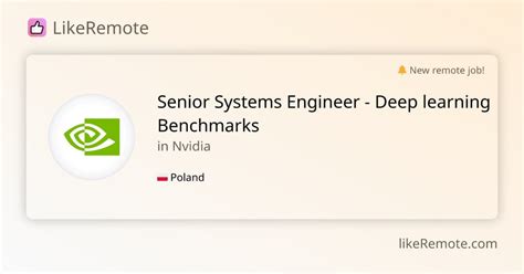 📩 Senior Systems Engineer Deep Learning Benchmarks At 🏢 Nvidia 📍remote Job In 🇵🇱 Poland R