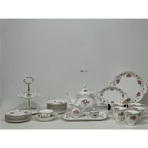 Pink Floral Tea Set Beck Auctions Inc