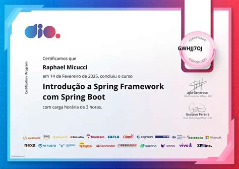Acabei De Concluir O Curso Introdução Ao Spring Framework Com Spring