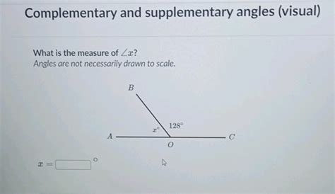 Complementary And Supplementary Angles Visual Studyx
