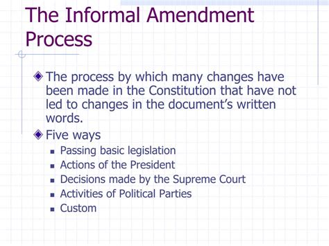 Ppt The Formal And Informal Amendment Process Powerpoint Presentation Id 6802885