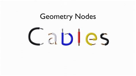 how to create realistic cables in blender geometry nodes tutorial