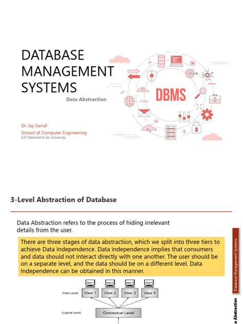dbms slide 3 data abstraction ppt pdf databases abstraction