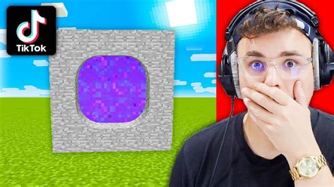 Sprawdzam Minecraftowe Tricki Z Tik Tok 42 Youtube