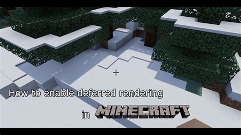 How To Enable Deferred Rendering In Minecraft Preview YouTube