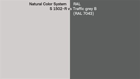 Natural Color System S R Vs RAL Traffic Grey B RAL Side By Side Comparison