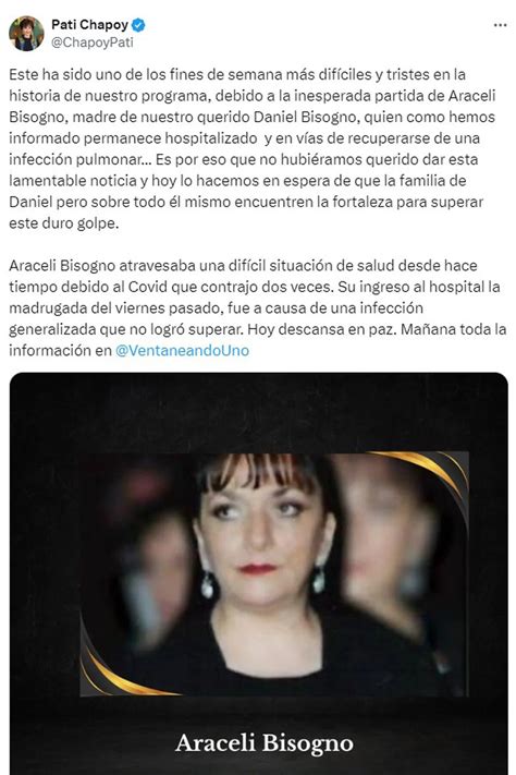 Mamá De Daniel Bisogno Supo De La Gravedad Del Conductor Por Los Medios