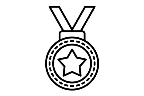Medal Outline Icon Graphic By Maan Icons · Creative Fabrica