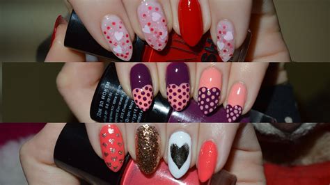 ♥ Маникюр за Св Валентин 3 лесни и бързи идеи ♥ Nail Art Bulgaria