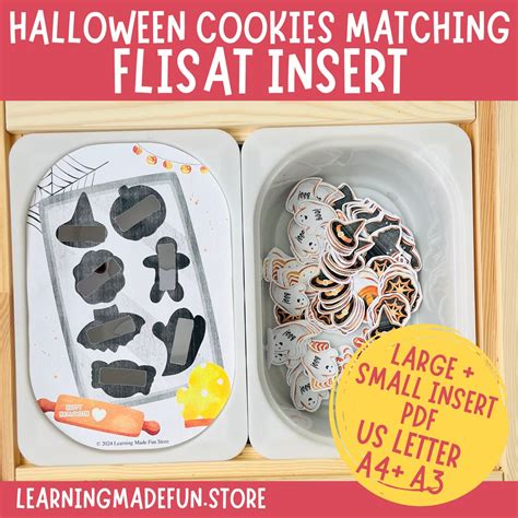 Halloween Cookies Sorting Printable Flisat Insert Trofast Insert
