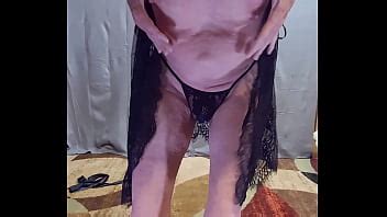 Submissive Busy Bottom Almost Naked Dancing In Black XNXX