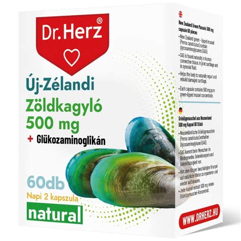 Dr Herz Új Zélandi Zöldkagyló Kivonat mg kapszula db