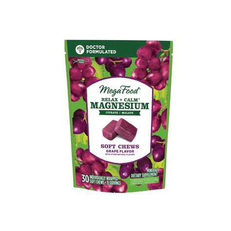 Megafood Relax Calm Magnesium Soft Chews Mineral Supplement