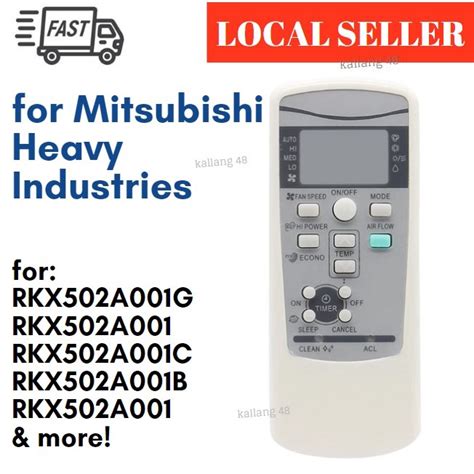 Mitsubishi Heavy Industries Aircon Remote Control Controller RKX502A001 ...