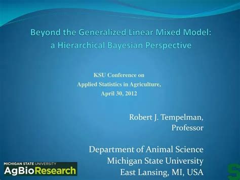 Ppt Beyond The Generalized Linear Mixed Model A Hierarchical