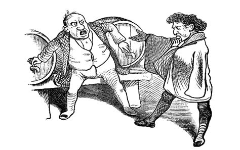 남자는 맥주의 배럴에 보여줍니다 두 번째 화가 남자 그의 몸 배럴 1867 커버 하려고 1860 1869 년에 대한 스톡 벡터 아트 및 기타 이미지 1860 1869 년