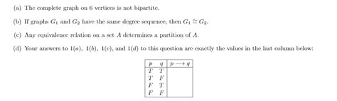 Solved Classify Each Of The Following Statements As TRUE Or Chegg
