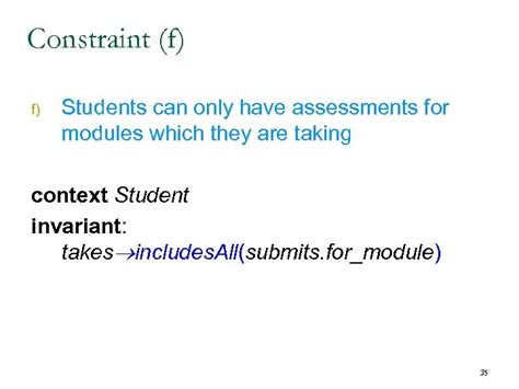Ocl The Object Constraint Language In Uml