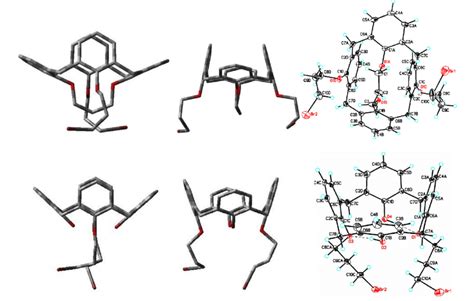 X Ray Crystal Structures Of Monobridged Calixarene 9 Top And