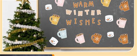 Whaline 52pcs Boho Winter Bulletin Board Decoration Set