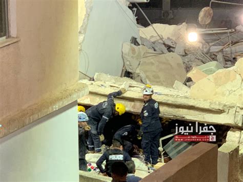 استمرار عمليات إنقاذ العالقين جراء انهيار عمارة اللويبدة صور جفرا نيوز