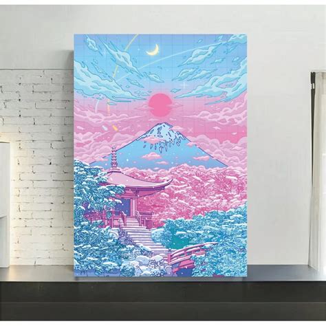 Quadro de mdf poster moldura Anime Mangá Paisagem Shopee Brasil