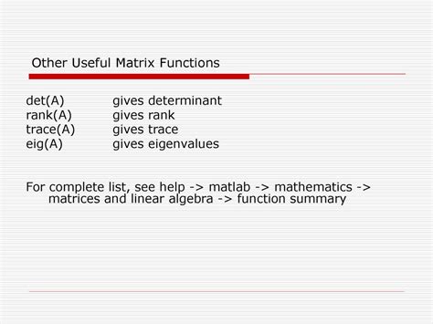 Demo Of Basic Matlab Features Ppt Download