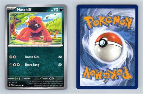 Maschiff 142 Sv Paldea Evolved Common Pokemon 2023 Tcg Card