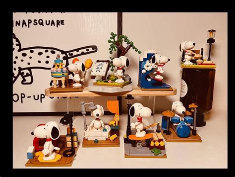 Peanuts Snoopy Hsanhe Building Block Blind Box 8 Variations Snpy Only