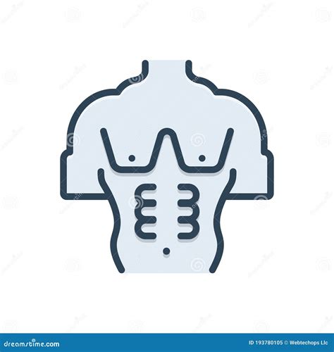 Kleurillustratiepictogram Voor Mens En Anatomie Stock Illustratie