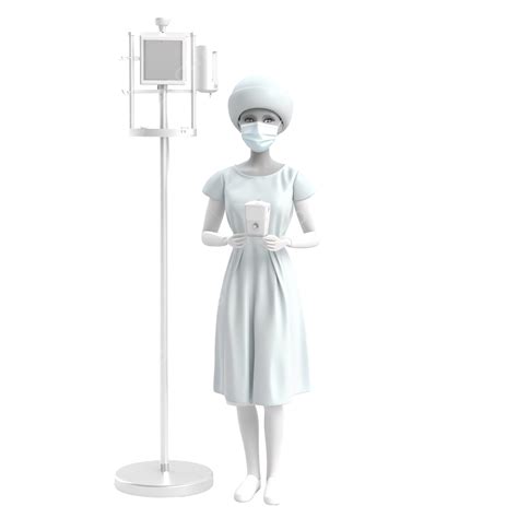 주입 극 3d 캐릭터 일러스트 근처에 서 있는 마스크를 쓰고 있는 간호사 의사 캐릭터 의사 3d 의사 만화 Png 일러스트