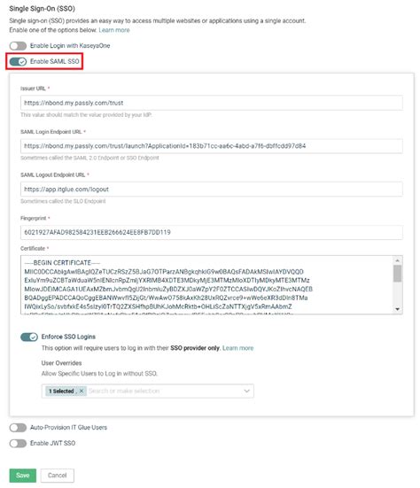 Setting Up Single Sign On Sso To It Glue