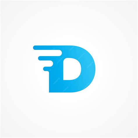 Векторная иллюстрация буквы D с полосами с эффектом жидкости начальный