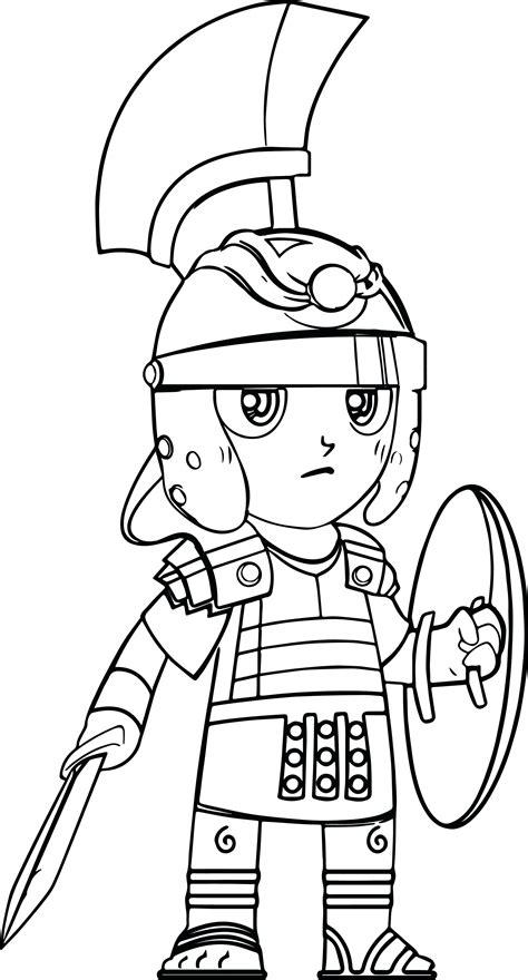 Roman Soldier Coloring Page