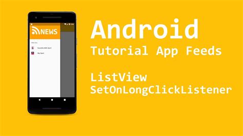 Android Studio Tutorial App Feeds 11 SetOnLongClickListener YouTube