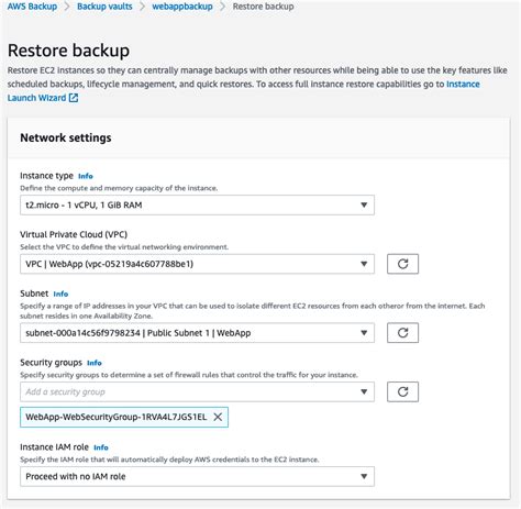 Amazon EC2 Backup And Restore Using AWS Backup Amazon Web Services