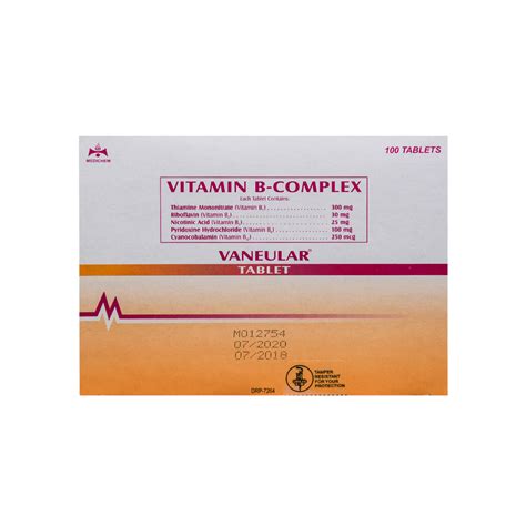 Medichem Vitamin B Complex Vaneular Tablet Sold Per Piece Lazada Ph