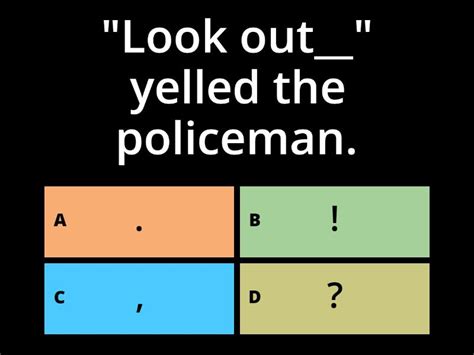 P2 Punctuation Full Stop Comma Exclamation Mark Question Mark Quiz