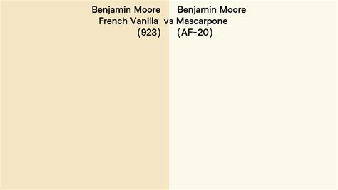 Benjamin Moore French Vanilla Vs Mascarpone Side By Side Comparison