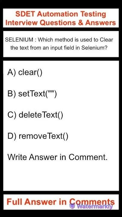 selenium which method is used to clear the text from an input field